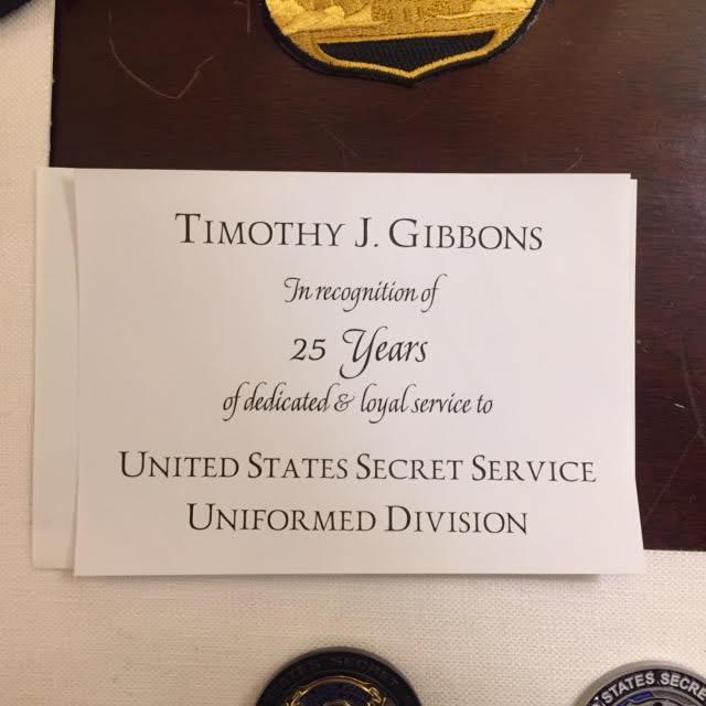 Bespoke Award | Secret Service Retirement | Custom Framed Award ...