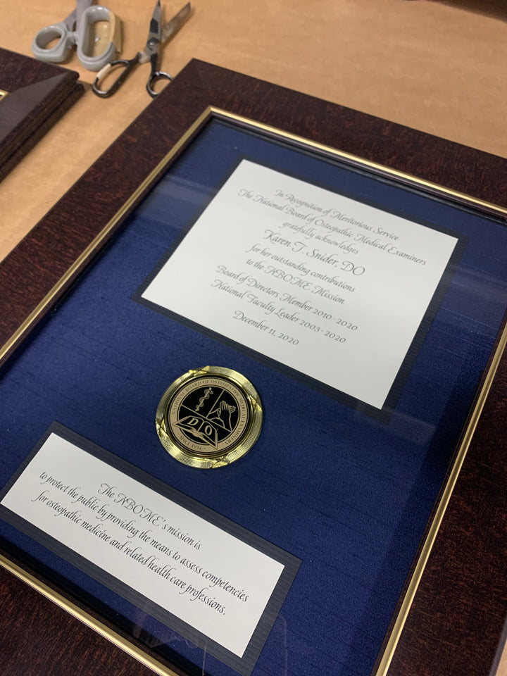 FRAMED AWARDS Custom Awards in a Frame Elegant, Bespoke, Superior Qual – STUDIO BURKE DC